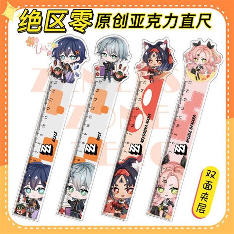 Zenless Zone Zero Animation Game Acrylic Ruler Campus School Supplies Stationery Ruler Wj