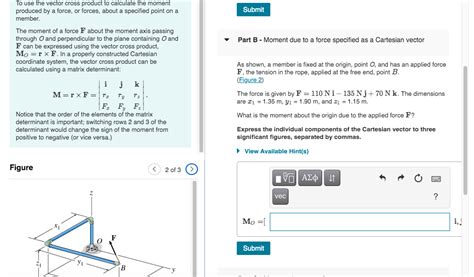 Solved To Use The Vector Cross Product To Calculate The Chegg
