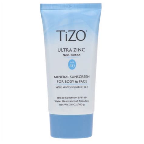 TIZO Zinc Body and Face Sunscreen SPF 40 Non-Tinted with Antioxidants C ...