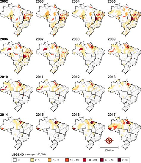 Spatiotemporal Distribution Of Relative Risk Of Acd By Microregion Download Scientific Diagram