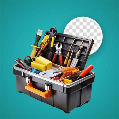Premium PSD Black Plastic Toolkit Box For Keeping Storage And