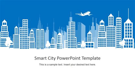 Smart City Background Powerpoint Building Shapes Slidemodel