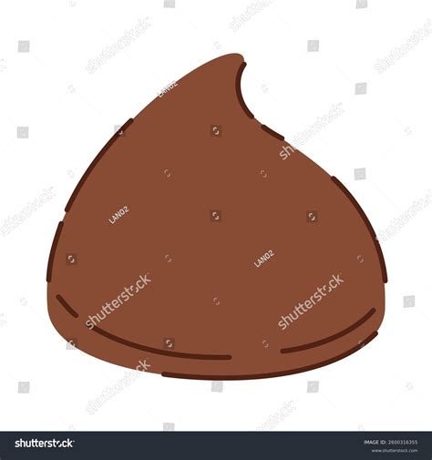 Chocolate Kiss Shaped Candy Illustration Design Stock Vector Royalty Free
