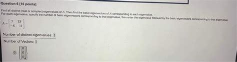 Solved Question 6 10 Points Find All Distinct Real Or Chegg