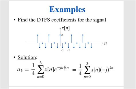 Solved Simple Discrete Time Fourier Series