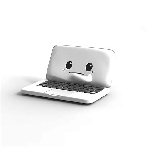Premium Photo Tiny Laptop Cartoon Soft Lighting 3d Icon Clay Render B