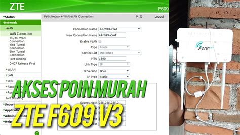 Cara Setting Modem Zte F609 Menjadi Acces Point Wulan Tugas