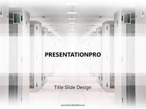 Data Center Powerpoint Template Background In Technology Computers