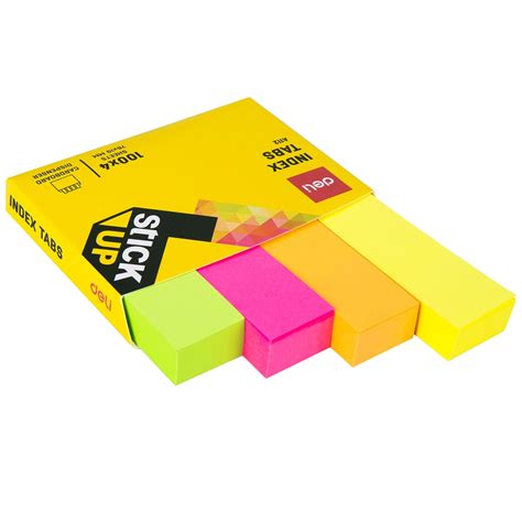 Index Tabs กระดาษโน๊ตกาว 4x100แผ่น 76x19mm Deli A112 นัดพบเครื่องเขียน