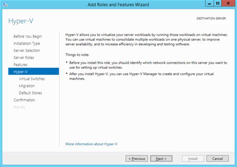 installare hyper v in microsoft windows server 2012 r2