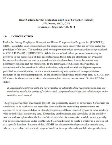 5 Co Worker Evaluation Examples To Download