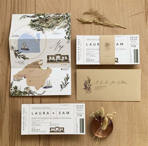 Boarding Pass Wedding Invitations Aimee Willow Designs Artofit