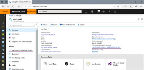 Azure Sql Data Warehouse Now Supports Maintenance Scheduling Mashfords Musings