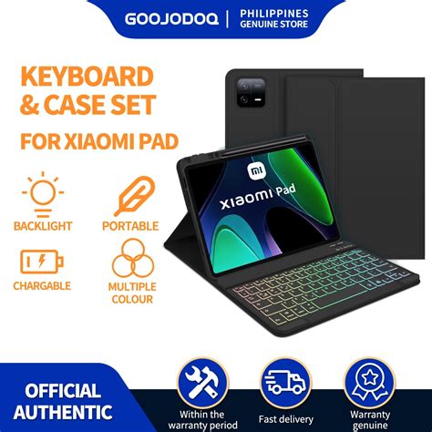 Goojodoq For Xiaomi Pad Pro Case With Keyboard Pen Slot Holder Mi