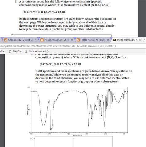1 A Certain Compound Has The Following Elemental Chegg Com