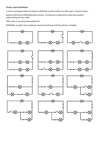 Circuits Loops And Switches Teaching Resources