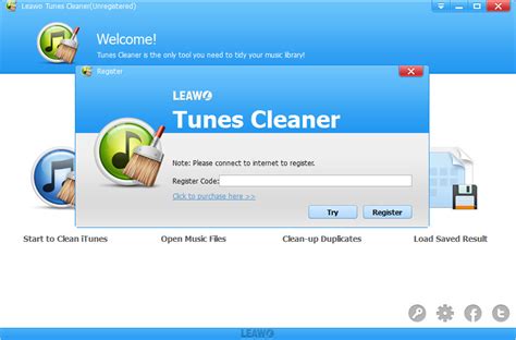 Leawo Tunes Cleaner User Guide How To Register Leawo Tunes Cleaner Win