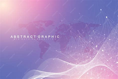 Premium Vector Big Data Visualization Geometric Abstract Background Visual Information