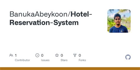 Github Banukaabeykoonhotel Reservation System