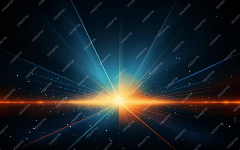 Premium Photo Futuristic Abstract Technology Background Geometric Vector With Orange And Blue