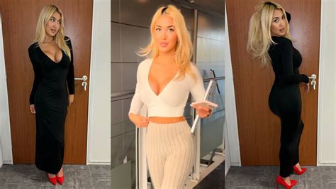 Selina Office Crush New Tight Dresses Walking In The Office In Tight