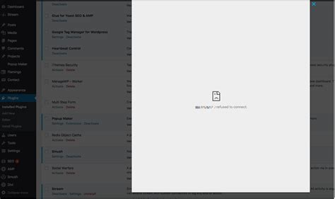 Wordpress Docker Image Error Refused To Connect During Plugin