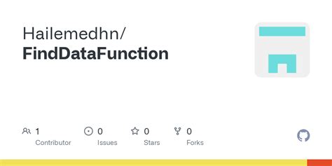 Github Hailemedhn Finddatafunction