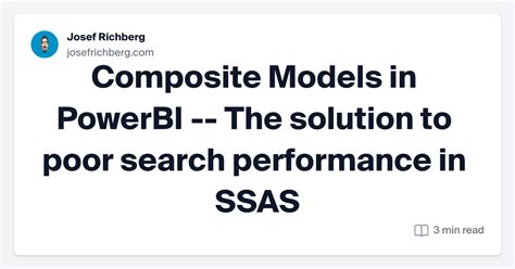 Composite Models In Powerbi The Solution To Poor Search Performance In Ssas