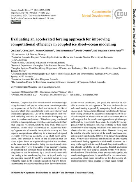 Pdf Evaluating An Accelerated Forcing Approach For Improving