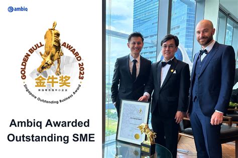 Ambiq Receives Singapores 2023 Golden Bull Award For Outstanding Sme Ambiq