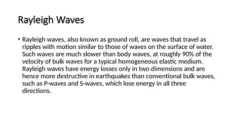 Physics Presentation On Types Of Wavespptx