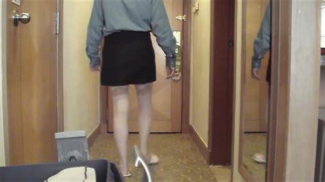 Adjusting Slip And Ending With Showing Stocking Tops Xhamster