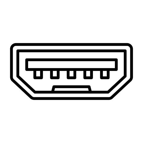 USB Port Vector Icon 21727595 Vector Art At Vecteezy