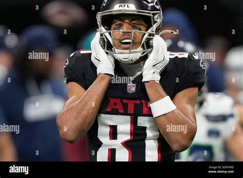 Atlanta Falcons Wide Receiver Dylan Drummond 81 Reacts After An