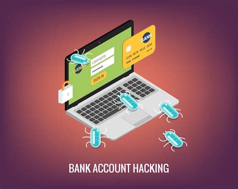 Premium Vector Hacker Activity Computer And Viruses Bank Account Hacking Flat Illustration