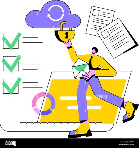 Cloud Security Abstract Concept Vector Illustration Cyber Security Engineering Encrypted