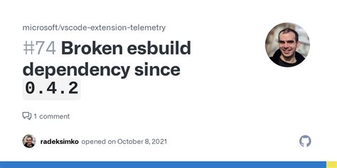 Broken Esbuild Dependency Since `042` · Issue 74 · Microsoftvscode Extension Telemetry · Github