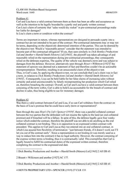 claw problem based assignment claw1001 problem based assignment word