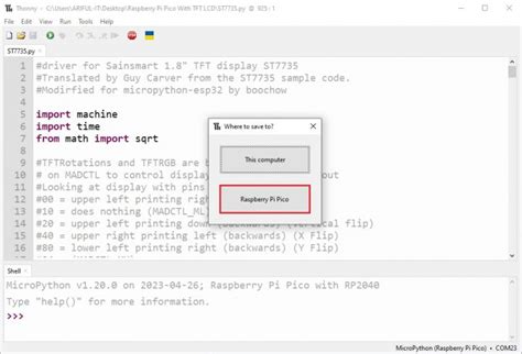 Raspberry Pi Pico এর সাথে Tft Display Techshop Blog