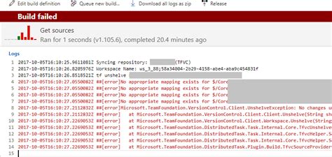 Errors From Invoking Tf Exe Are Only Logged As Output Issue Microsoft Azure Pipelines
