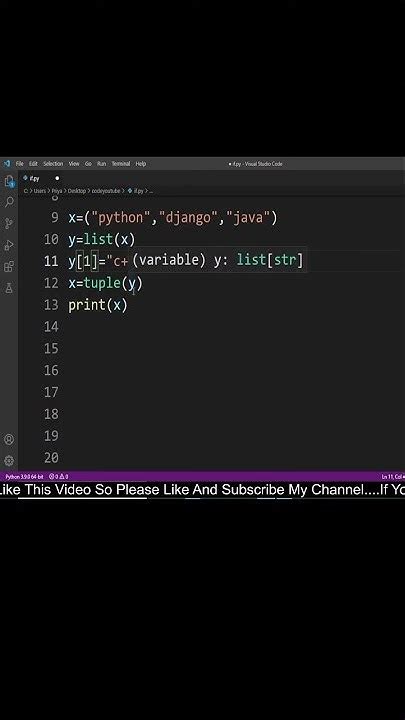 Tuple Shorts Python Youtube