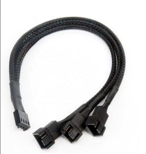 Pin PWM Extension Cable To Ways Fan Splitter Sleeved Connector CPU PWM Fan Hub Power Cable