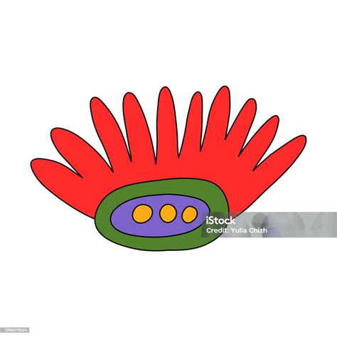 벡터 빈티지 무지개 히피 꽃 환각 고립 된 복고풍 식물 향수 펑키하고 그루비 시대 60 70s 80s 문신 템플릿 및 인쇄 요소