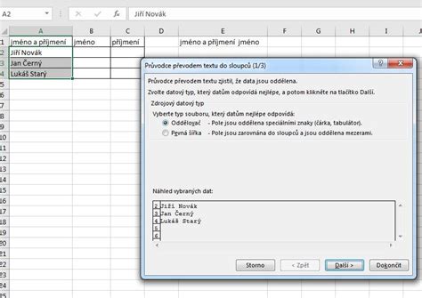 Sloučení textů z více buněk v Excelu do jedné a rozdělení textu z jedné do více buněk Takže cz