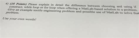 Solved 4 15 Points Please Explain In Detail The