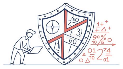Math Formula Shield Analytical Security And Calculated Risk Defense Vector Design Generative