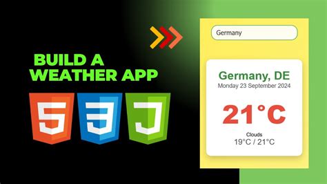 Build A Dynamic Weather App With Html Css And Javascript Openweather Api Tutorial 🌤️ Youtube