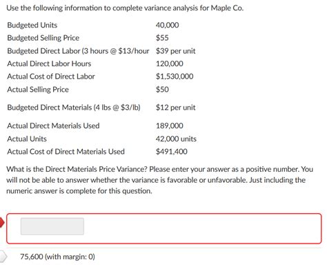 [solved] use the following information to complete varian