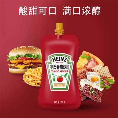 亨氏 Heinz 番茄酱 袋装番茄沙司 意大利面薯条酱 320g 卡夫亨氏出品 商品详情 光明菜管家