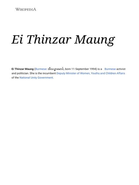 Ei Thinzar Maung Pdf